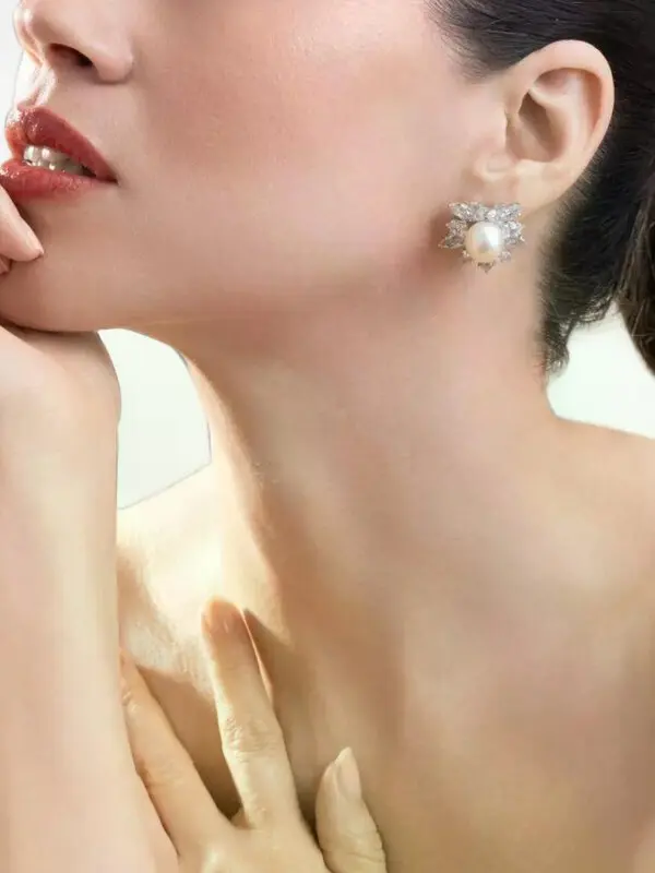 FANTASIA BY DESERIO Pearl Marquise-cut Earrings