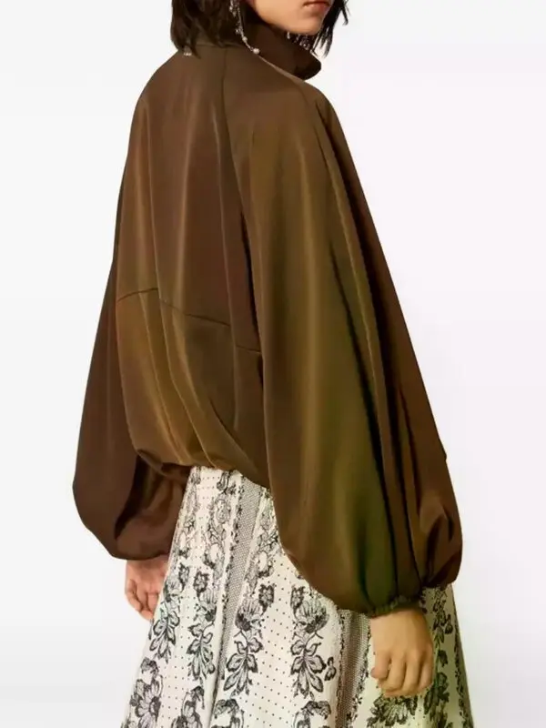 TWINSET Zip-up Balloon-sleeve Bomber Jacket