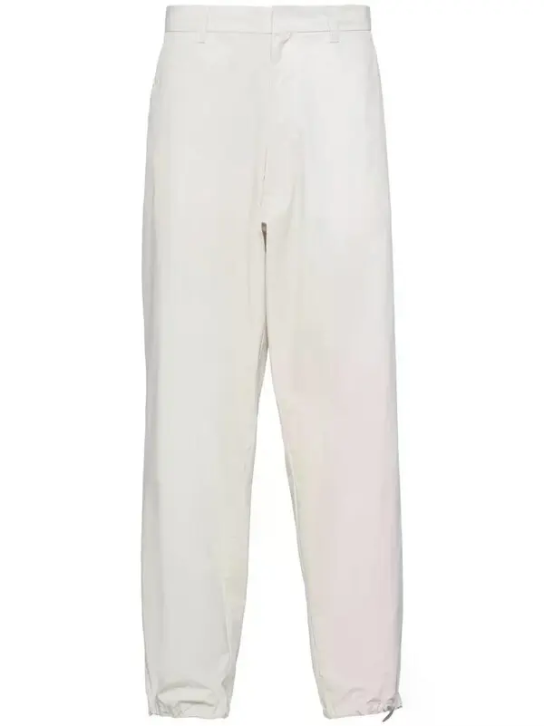 Prada Drawstring Wide-leg Trousers - White