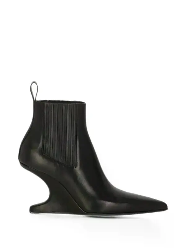 Rick Owens Cantilever Leather Heeled Chelsea Boots - Black