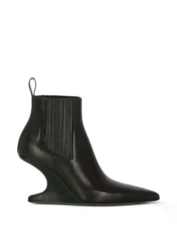 Rick Owens Cantilever Leather Heeled Chelsea Boots - Black