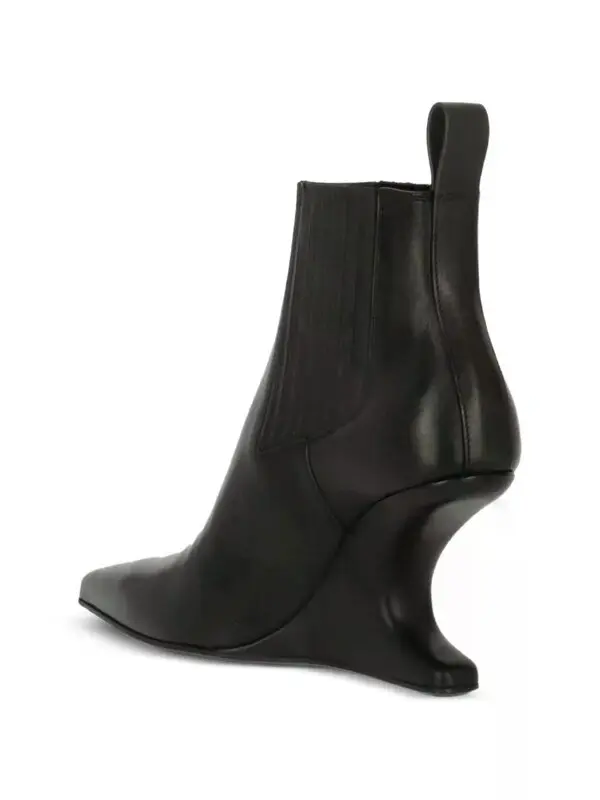 Rick Owens Cantilever Leather Heeled Chelsea Boots
