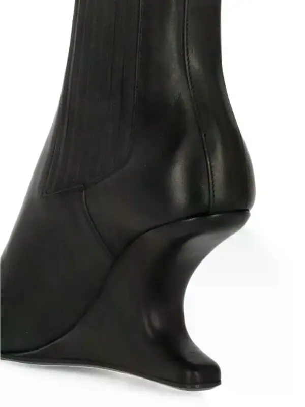 Rick Owens Cantilever Leather Heeled Chelsea Boots