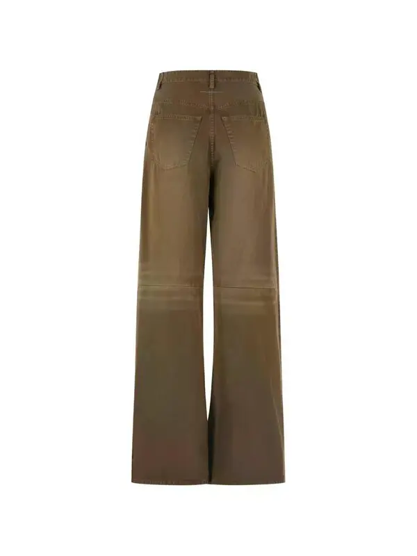 MAISON MARGIELA Pleated Straight-leg Jeans - Brown