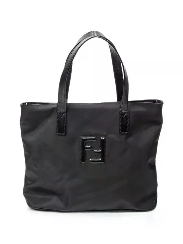 Fendi Ff Logo Tote Bag - Black