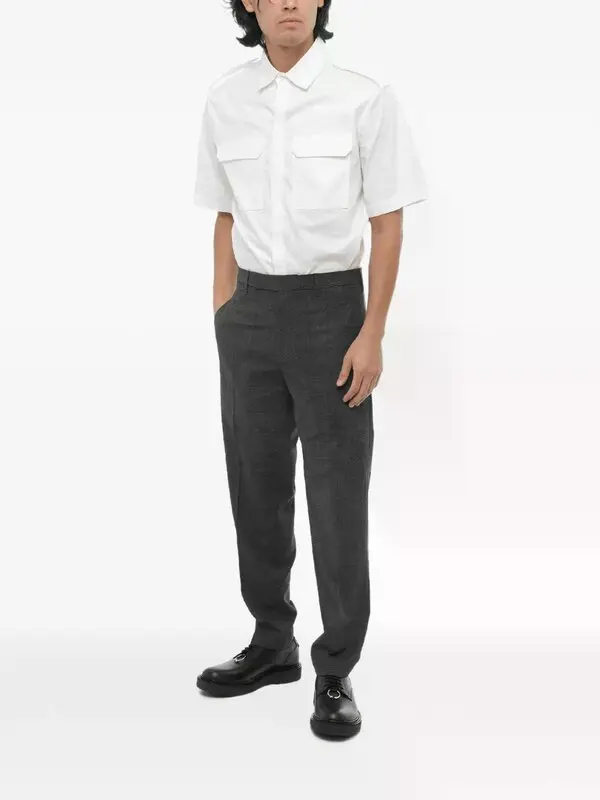 Neil Barrett Slim-fit Checked Trousers - Grey