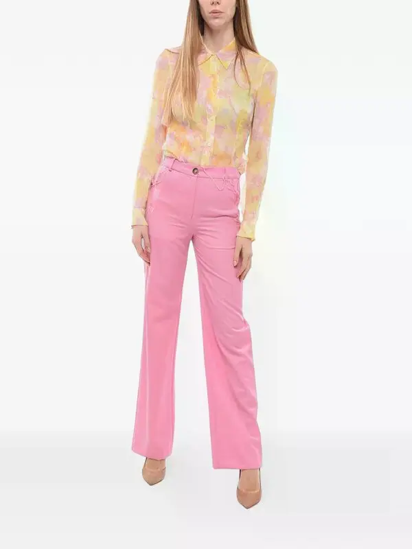 JULFER Embellished Wool Trousers - Pink