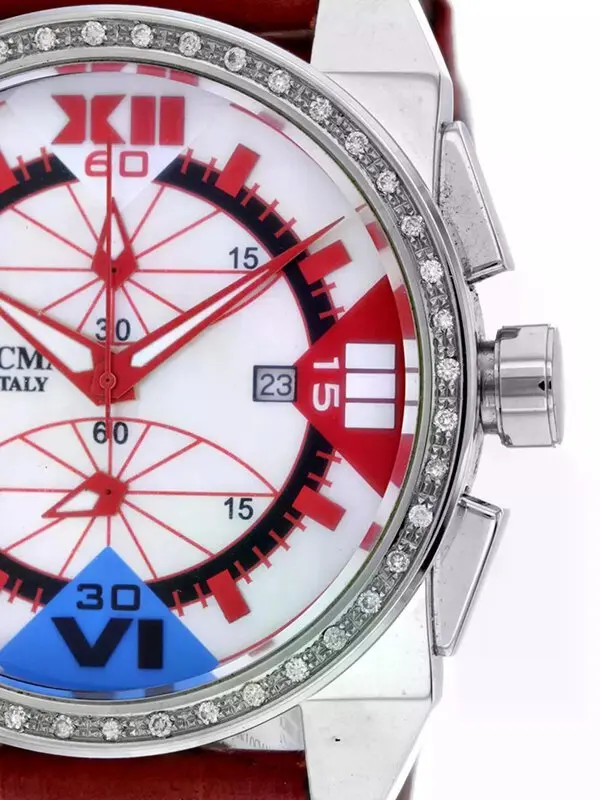 Locman Diamond Classic 46mm Stainless Steel Watch With Mother Of Pearl Dial