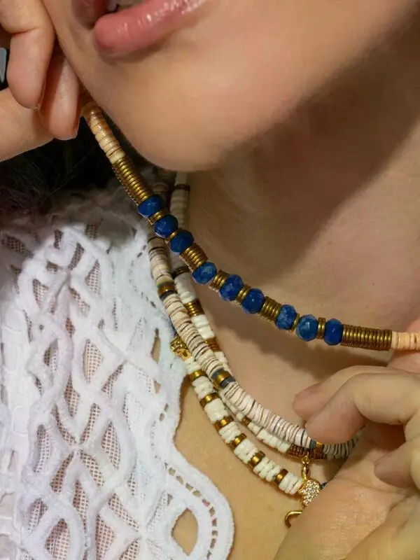 HIJAS DE PUKA Paulina Agate Shell Necklace