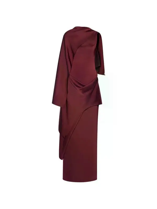 CHATS BY C.DAM Veena Asymmetric Draped-overlay Dress