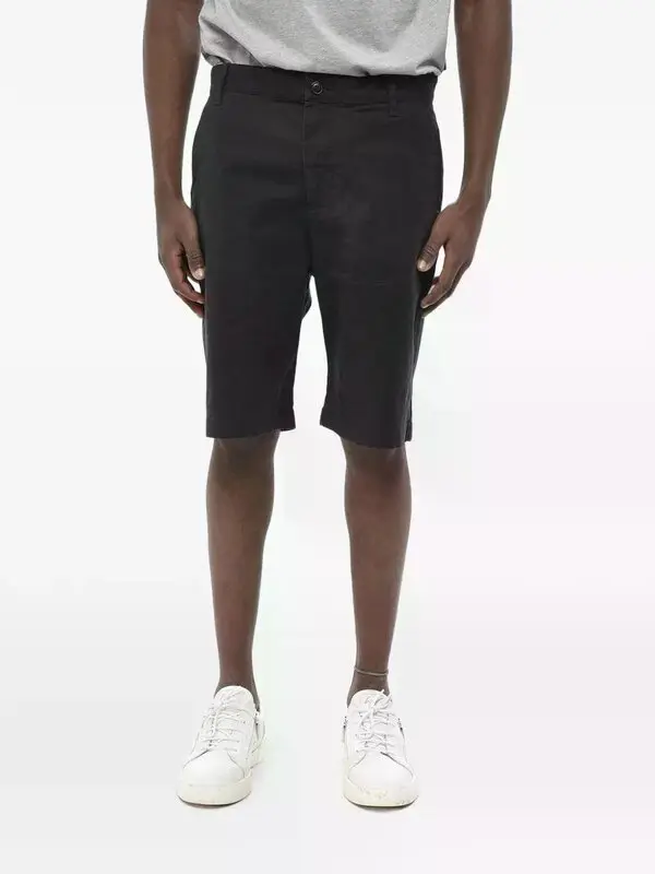 DIESEL® Embroidered-logo Stretch-cotton Shorts - Black