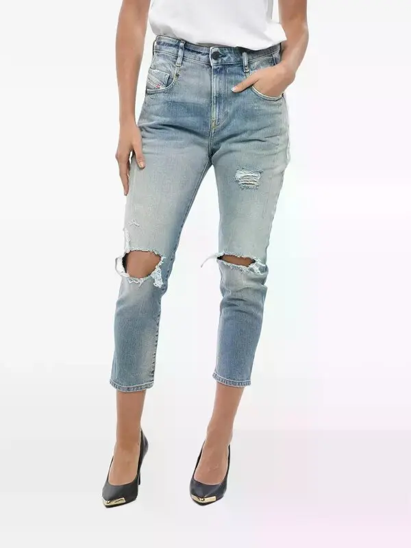 DIESEL® D-fayza Distressed Jeans - Blue