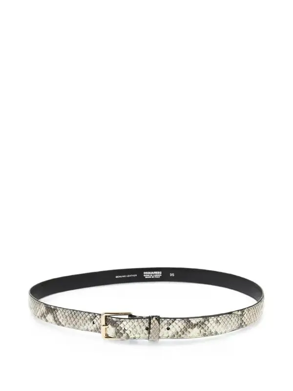 Dsquared2 Python-effect Leather Belt - Neutrals
