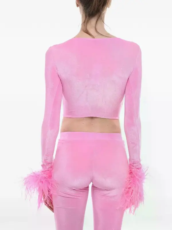 ADRIANA HOT COUTURE Square Neck Long Sleeve Top