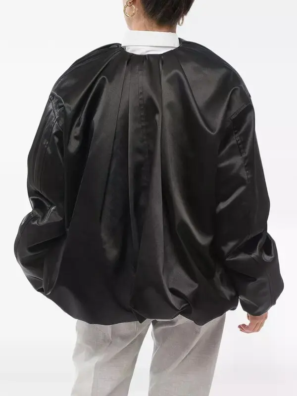 We11Done Draped Satin Bomber Jacket