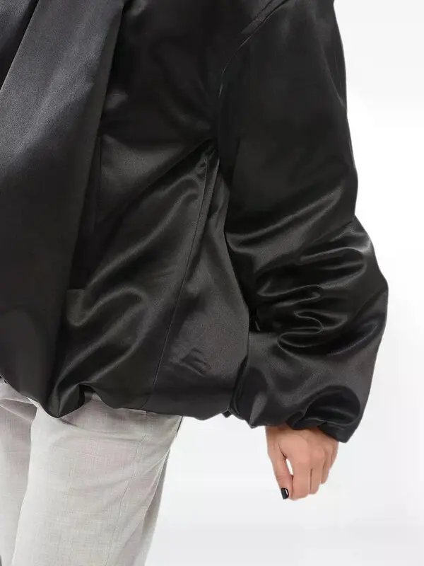 We11Done Draped Satin Bomber Jacket