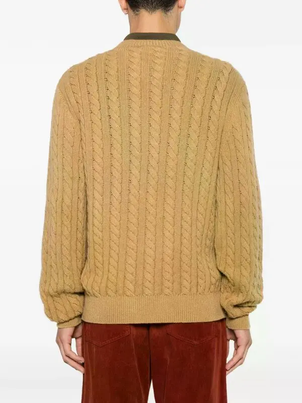 A.p.c. Cable-knit Wool Crewneck Sweater