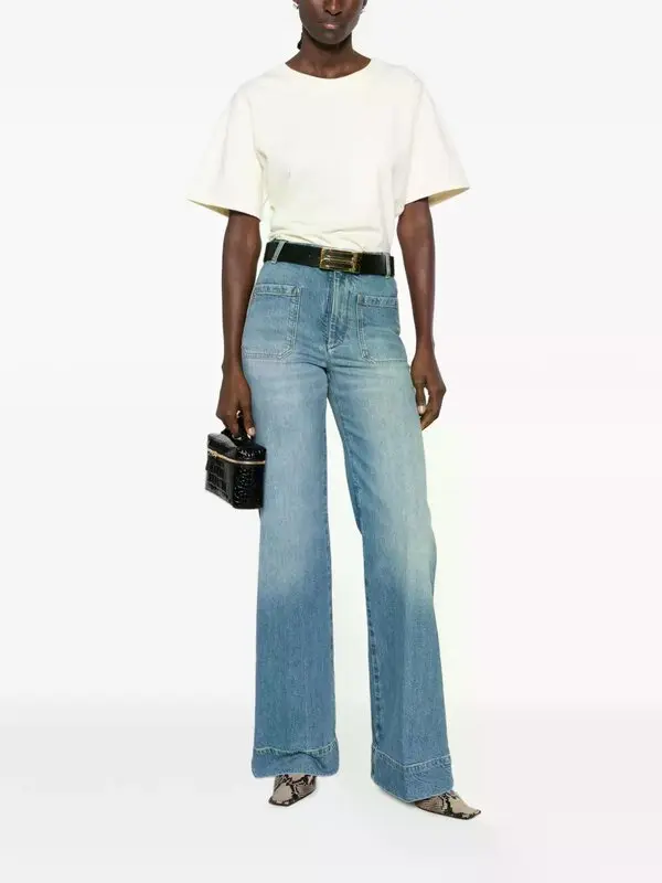 Victoria Beckham Alina Patch-pocket Wide-leg Jeans