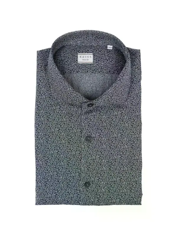 XACUS Tailor-fit Floral-print Shirt
