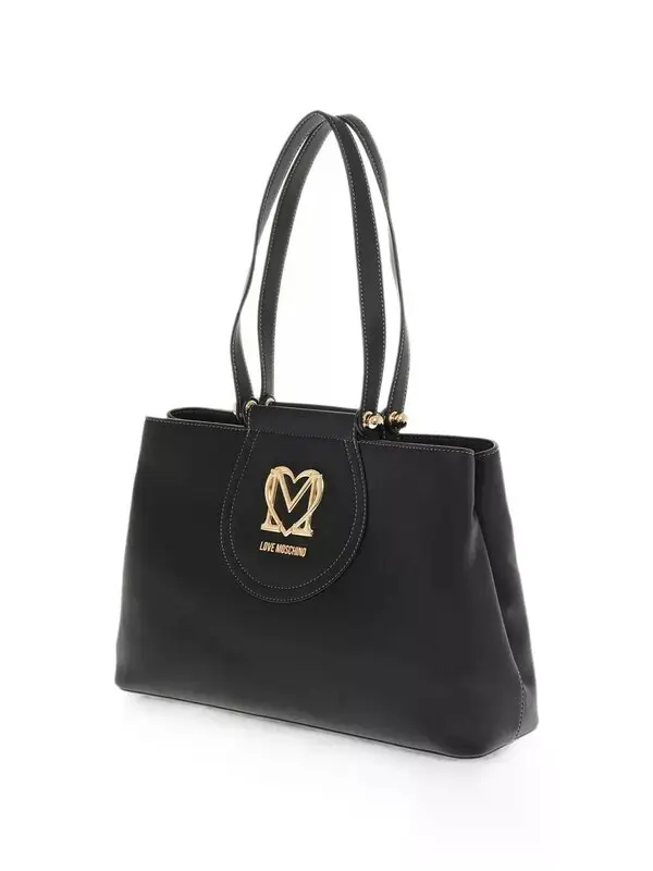 Moschino Logo Plaque Tote Bag