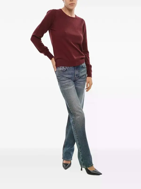 Malo Crew Neck Long Sleeve Sweater - Red