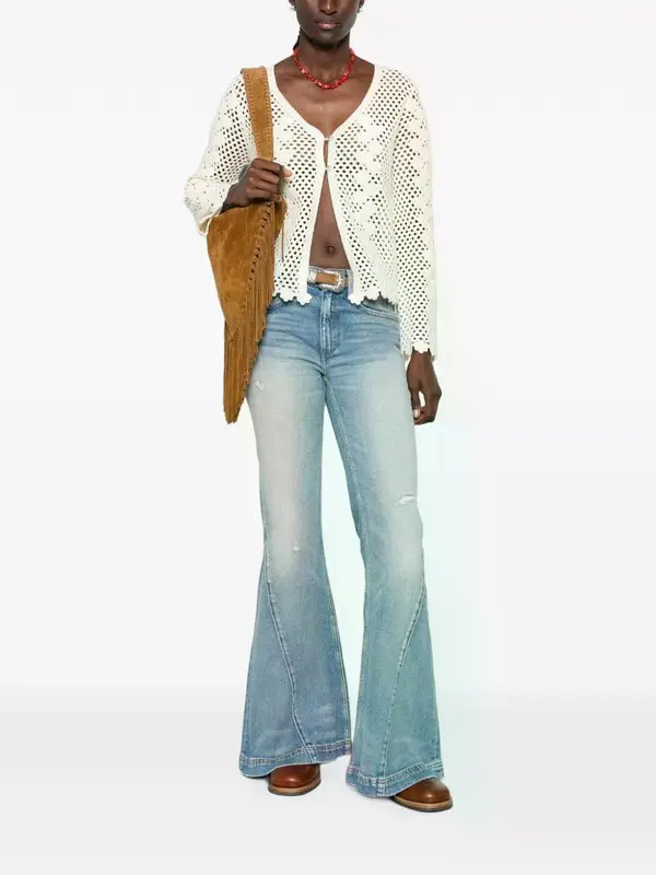 ANTIK DENIM Faded Flared-leg Jeans