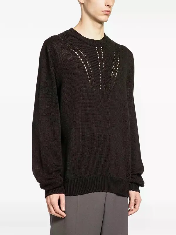 JIL SANDER Cut-out Detail Crew Neck Sweater