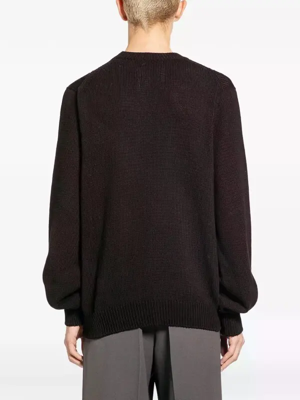 JIL SANDER Cut-out Detail Crew Neck Sweater