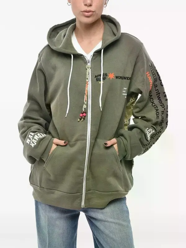 APRES SURF Logo-print Zip-fastening Hoodie