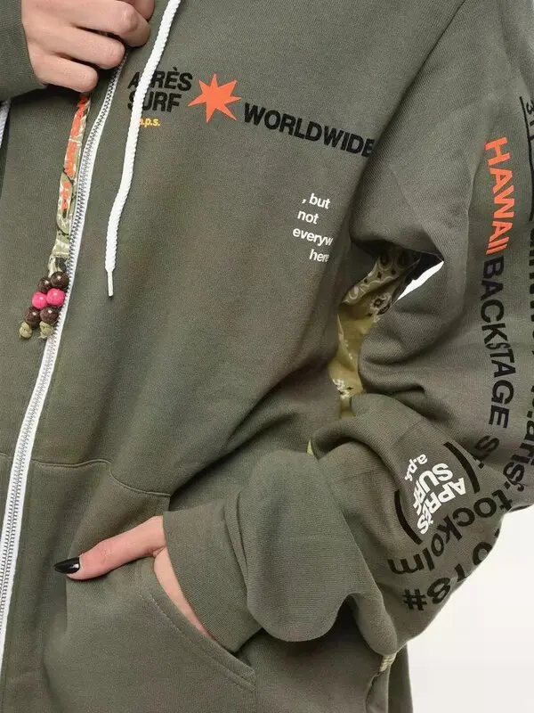 APRES SURF Logo-print Zip-fastening Hoodie