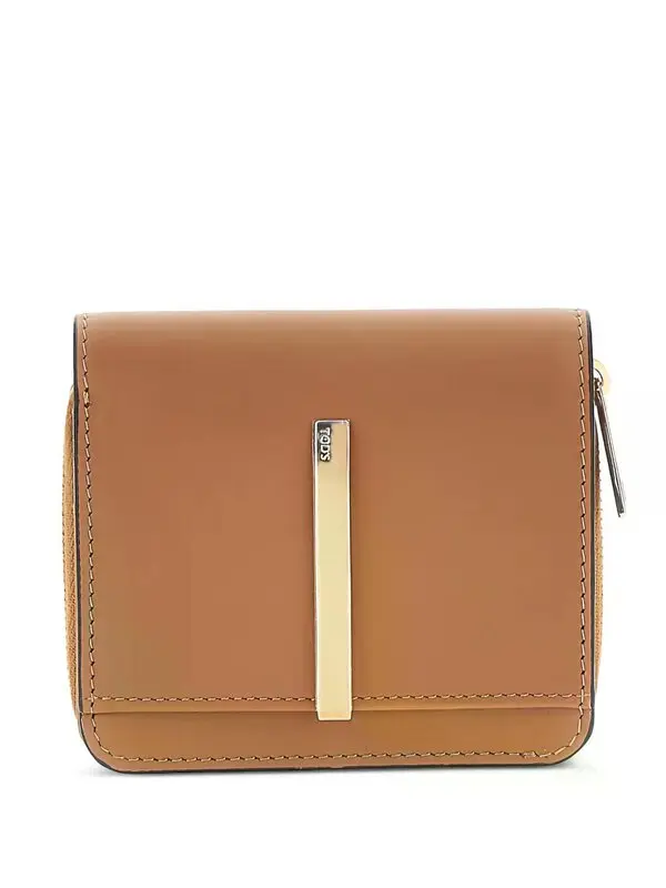 TOD'S Logo-plaque Leather Wallet - Brown