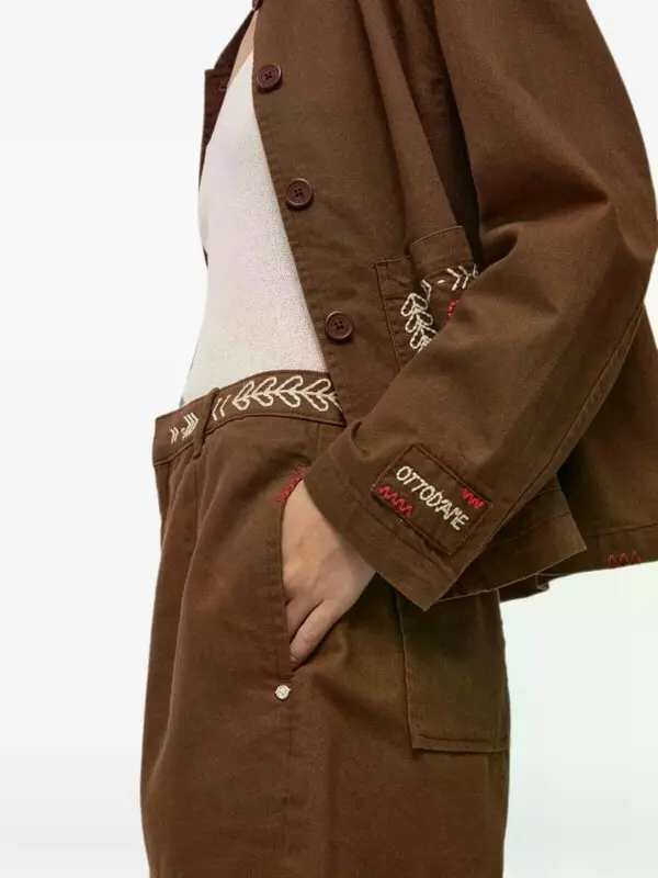 OTTOD'AME Embroidered Waistband Shorts