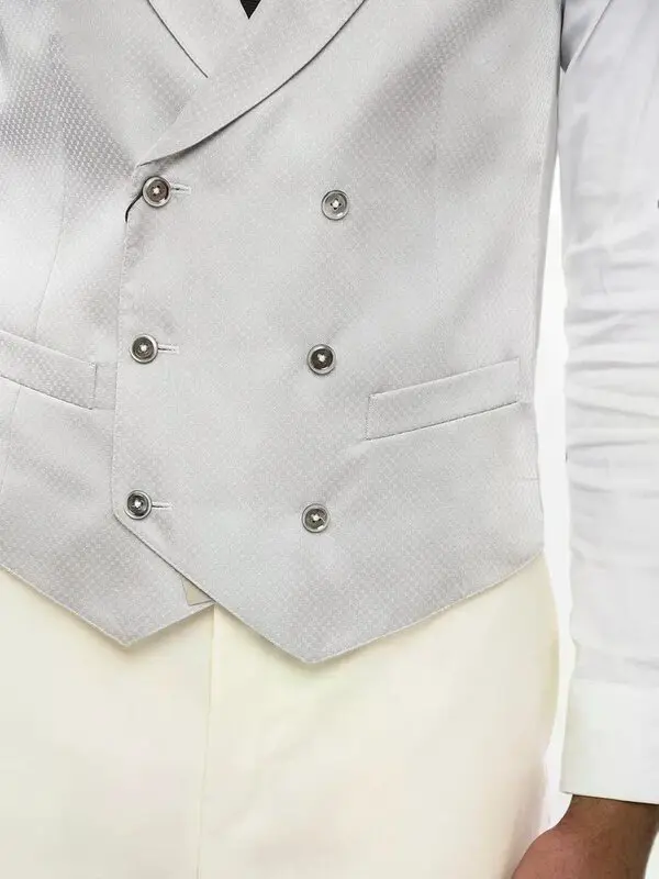 Corneliani Jacquard Double-breasted Waistcoat