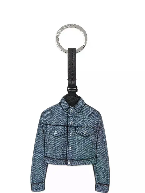 Karl Lagerfeld Denim Jacket Charm Keyring - Blue