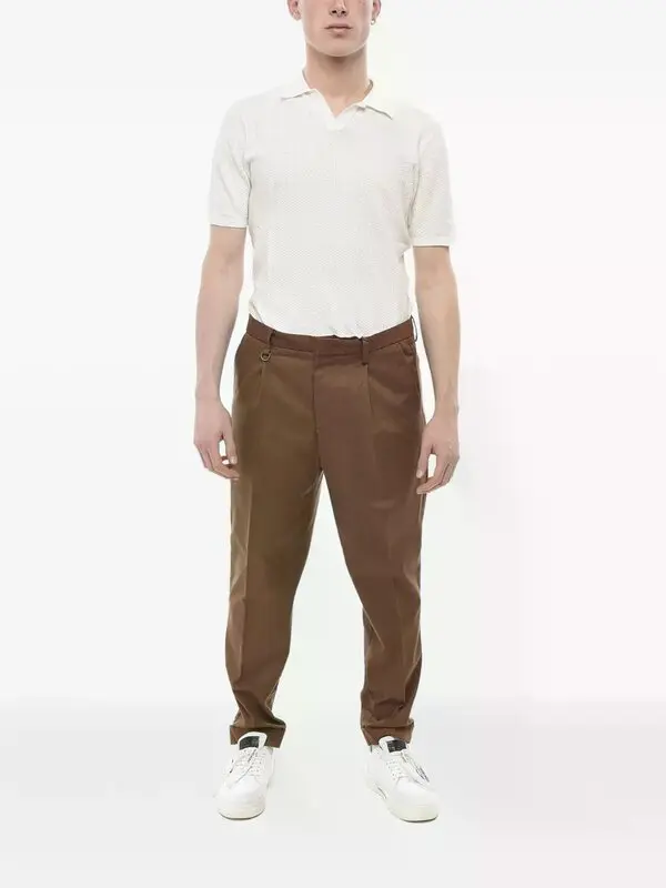 PAOLO PECORA Duomo Pleated Trousers - Brown