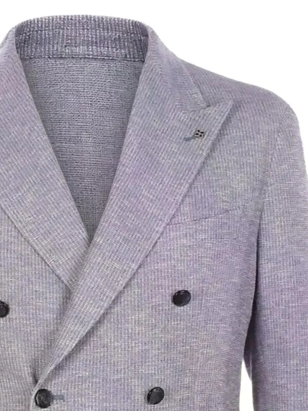 Tagliatore Double-breasted Peaked-lapel Blazer - Blue