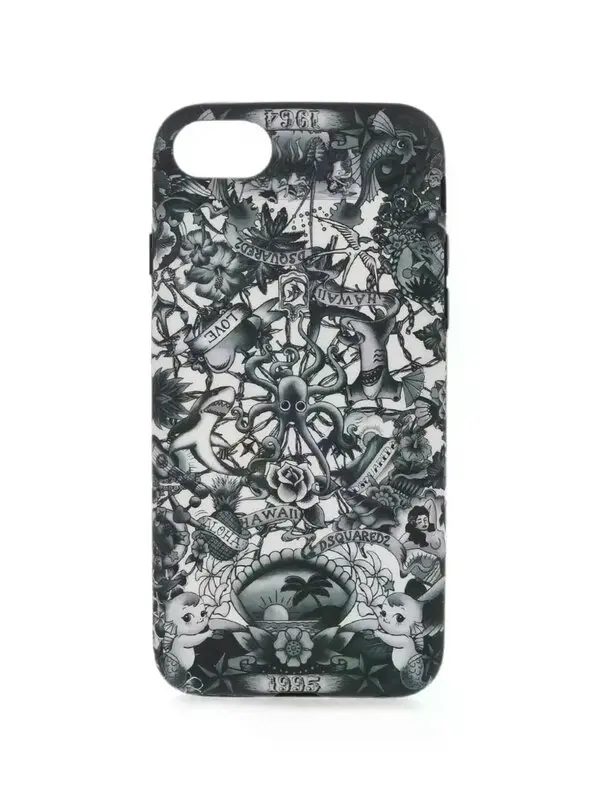 Dsquared2 Tattoo-print Iphone 8 Plus Case