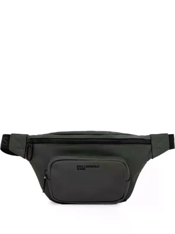 Karl Lagerfeld Logo-embossed Front-pocket Belt Bag - Green