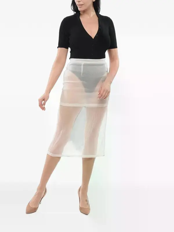 SUPER BLOND Silk Midi Skirt