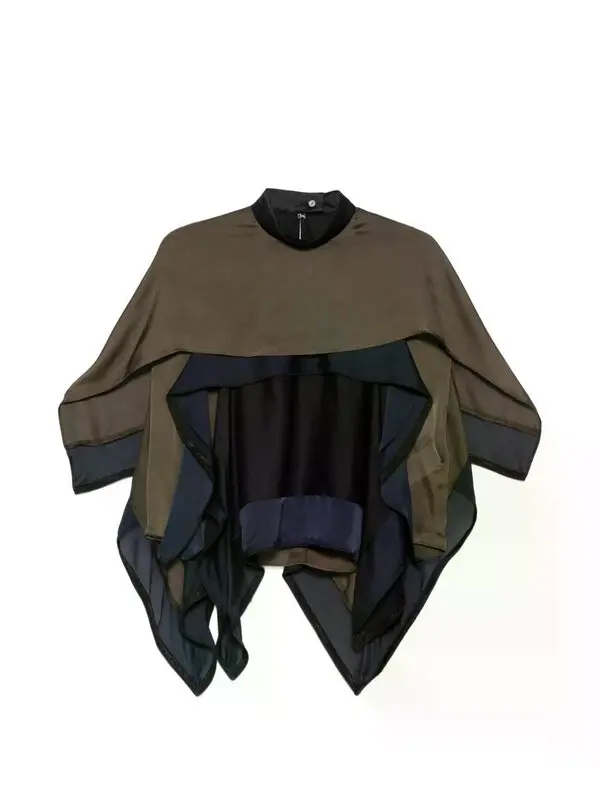 Sacai Layered Semi-sheer Blouse - Green
