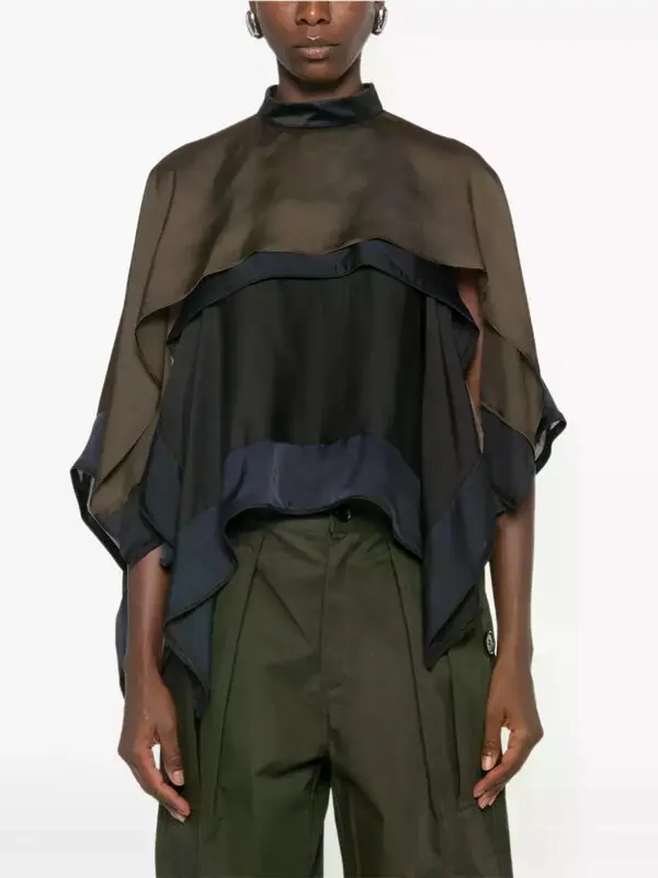 Sacai Layered Semi-sheer Blouse