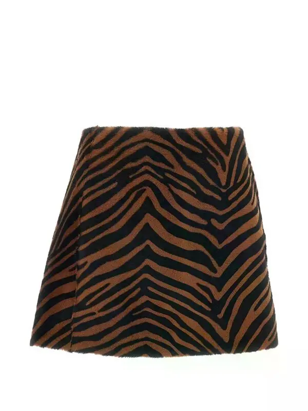 P.a.r.o.s.h Animal-print Mini Skirt - Brown