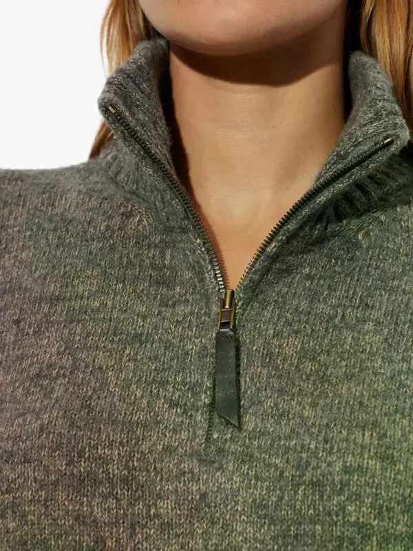 MAISON MARGIELA Quarter-zip Knitted Sweater - Grey