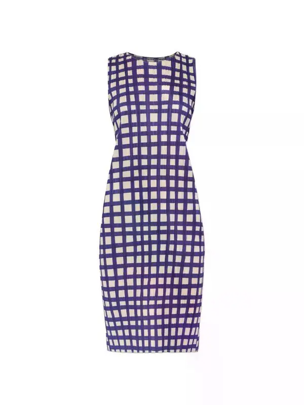 Issey Miyake Basket Sleeveless Midi Dress - Blue
