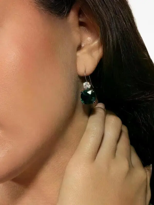 FANTASIA BY DESERIO Emerald Drop Earrings