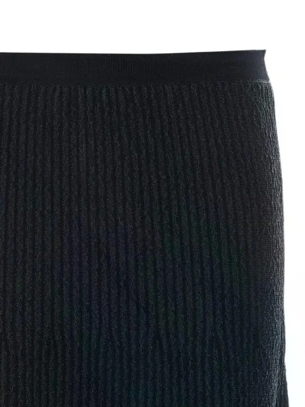Elisabetta Franchi Pleated Knitted Midi Skirt