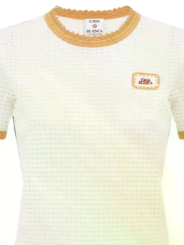 Casablanca Lace-stitch T-shirt