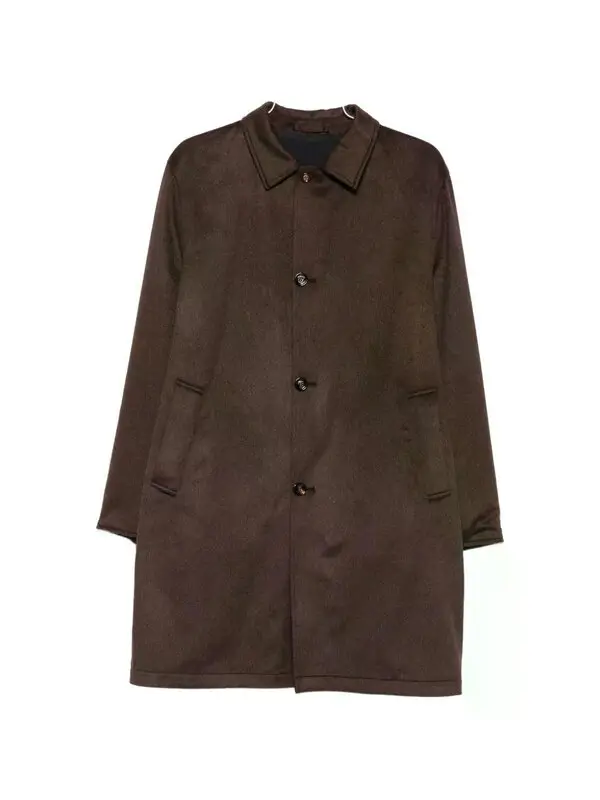 KIRED Cashmere Single-breasted Coat - Brown