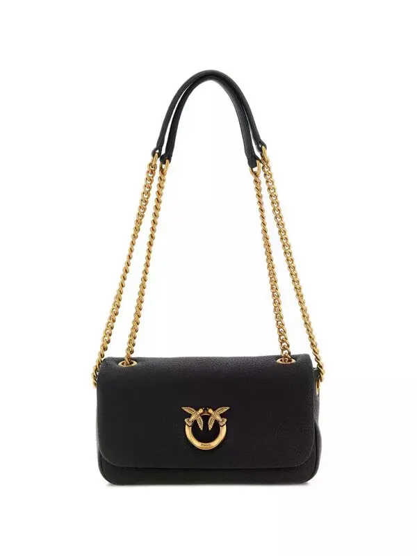 Pinko Love Birds Buckle Shoulder Bag - Black