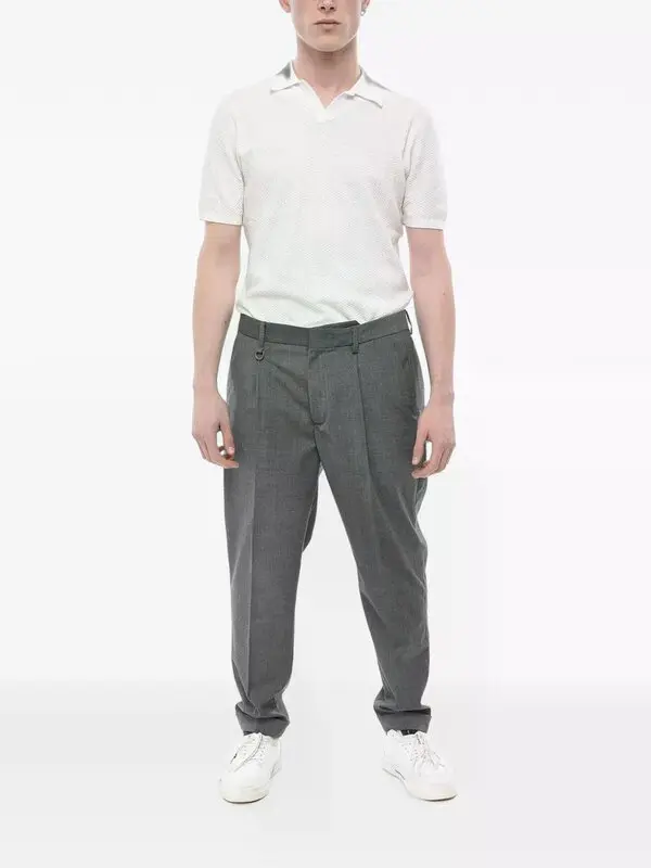 PAOLO PECORA Duomo Pleated Trousers - Grey